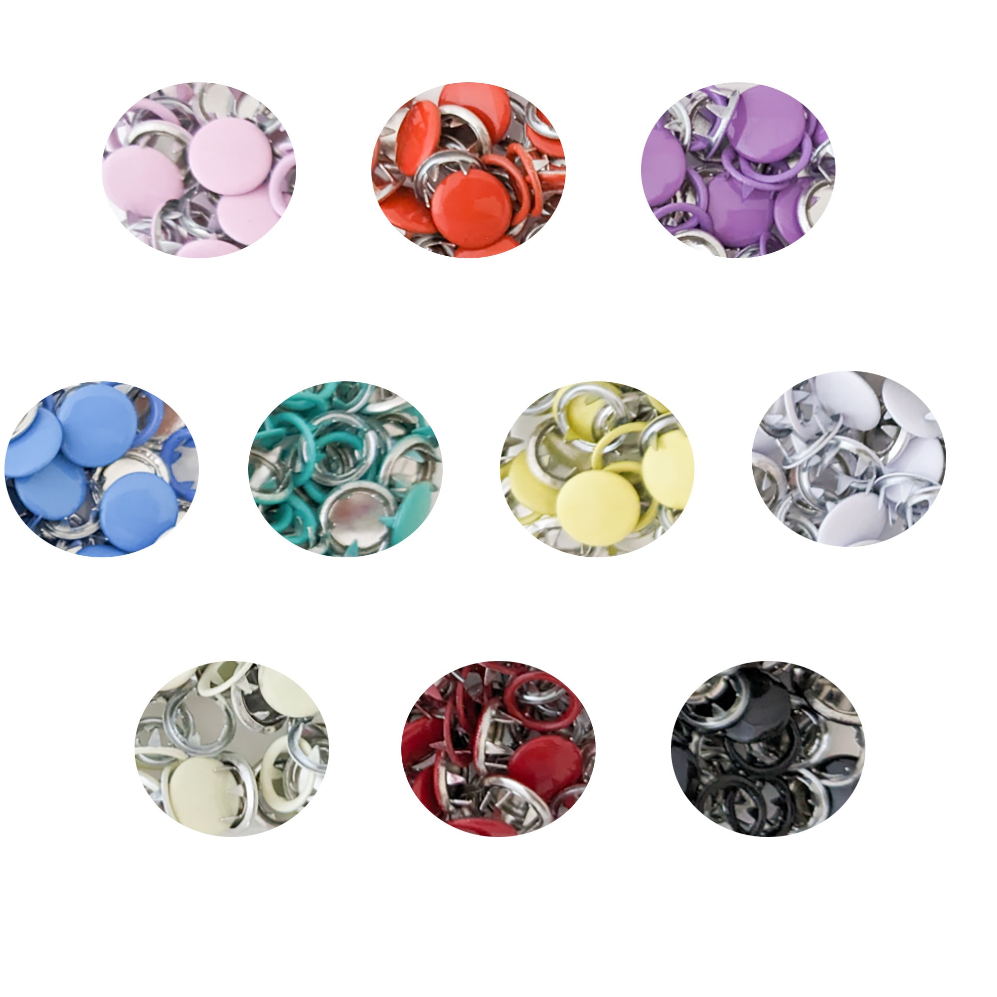 Colored 9.5 Mm Capped Prong Snaps for Shirts Bags Clothing and ...