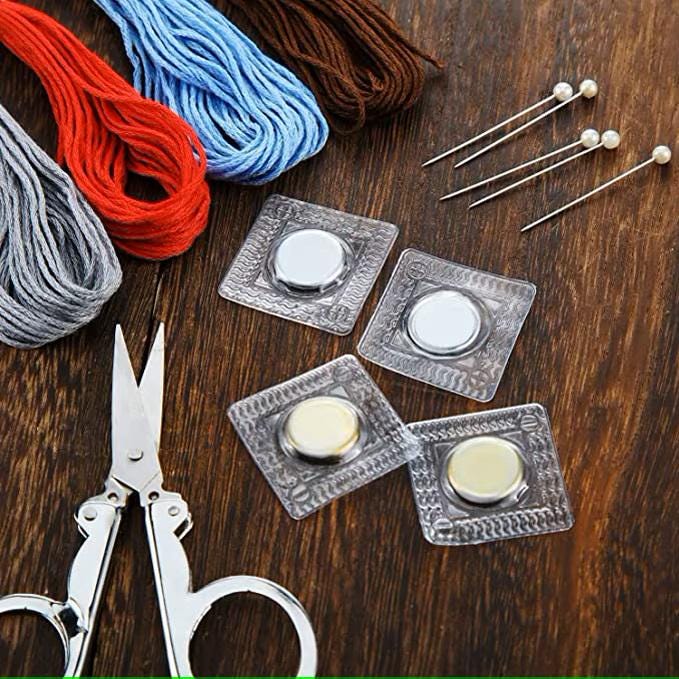 Hidden Invisible Sew-in Magnetic Snap PVC Closure Purse Fastener ...
