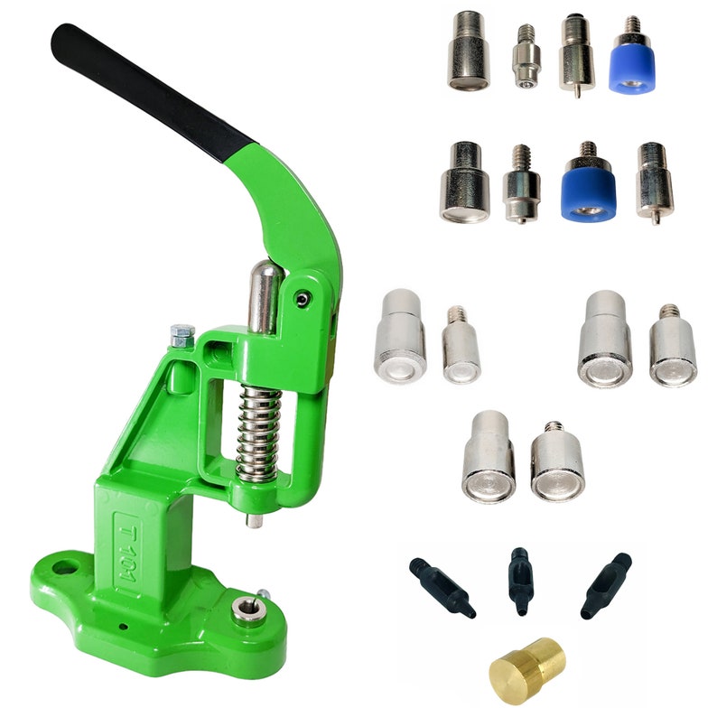 Hand Press Kit With 2 Sizes Utility Snap Dies and 3 Sizes Double Capped ...