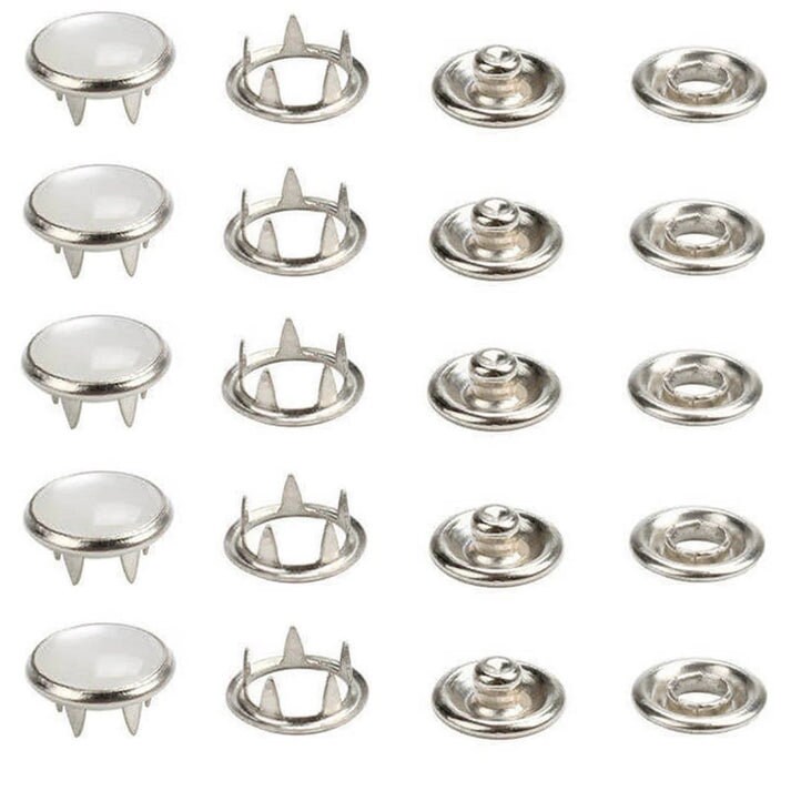 10.5/11 Mm White Pearl Capped Prong Snaps for Wjean Shirts Western ...