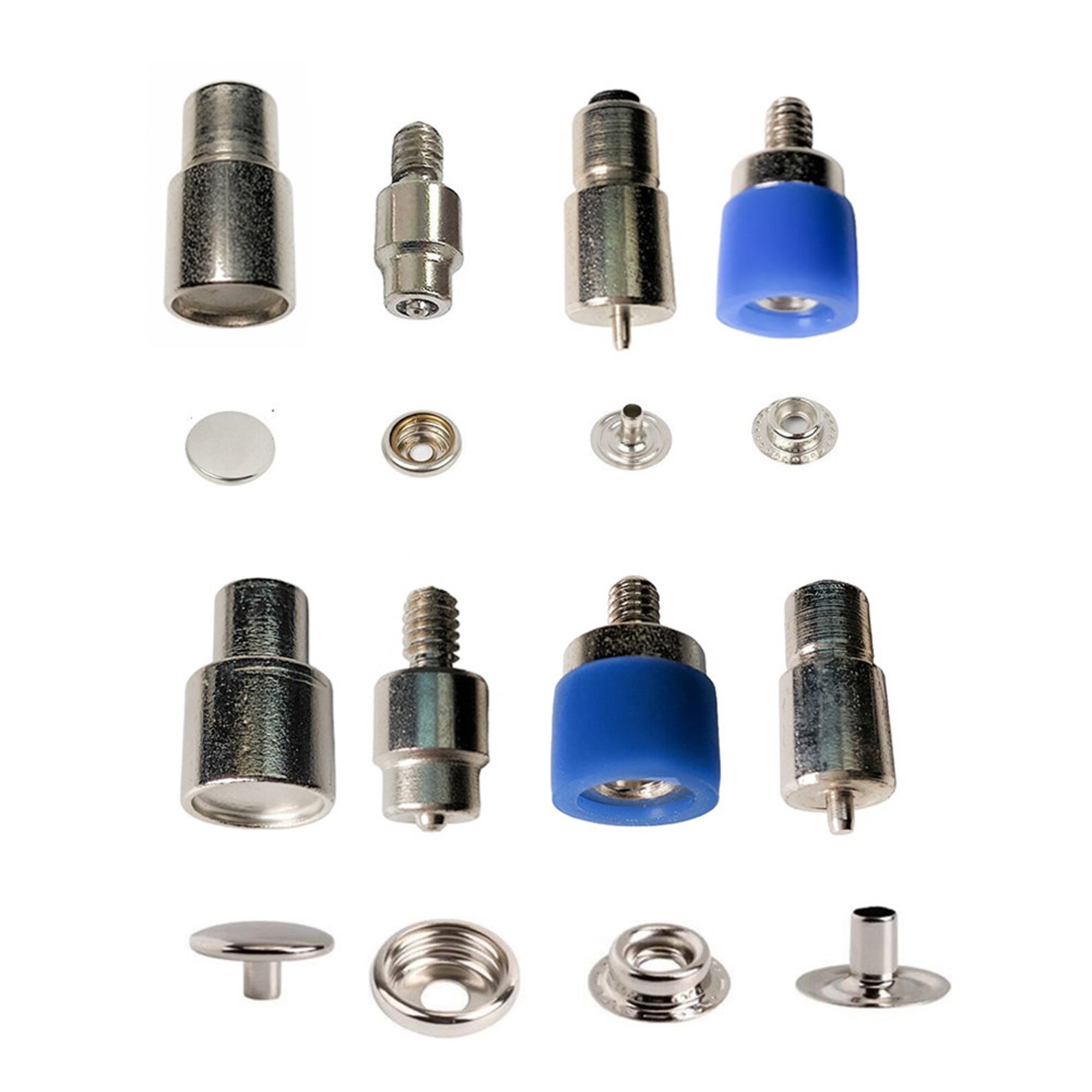 Hand Press Kit With 2 Sizes Utility Snap Dies and 3 Sizes Double Capped ...