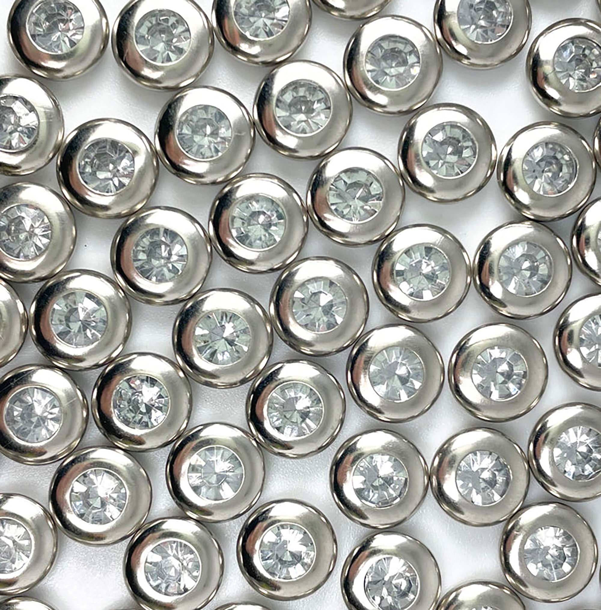 Crystal Rhinestone Rivets 9mm 7mm Double Cappped 9.5mm and 7.5mm Single ...