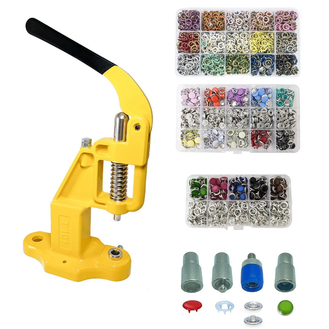 550 Sets of Colorful 9.5 Mm Variety Prong Snaps Buttons Set With Manual ...