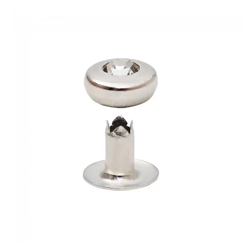 Crystal Rhinestone Rivets 9mm 7mm Double Cappped 9.5mm and 7.5mm Single ...