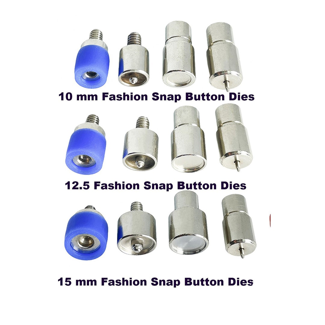 Fashion Snap Dies Available in 3 Sizes 10 Mm-ln16, 12.5mm-ln20 and 15mm ...