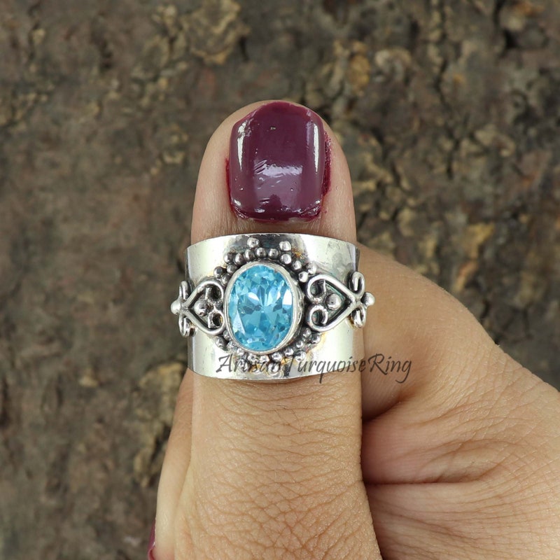 Blue Gemstone Ring - Etsy
