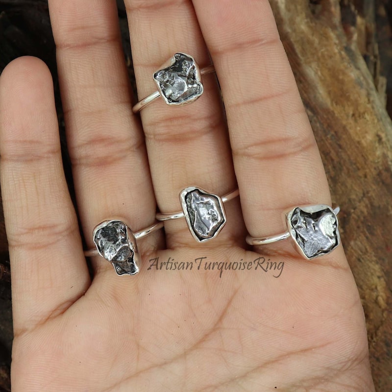Meteorite Ring - Etsy