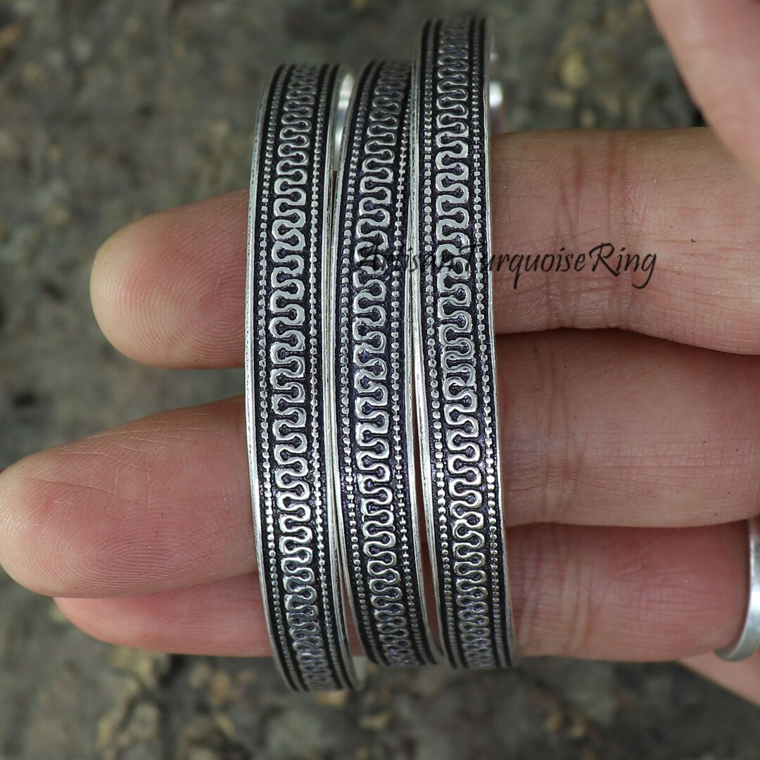 Beautiful Bangel, Sterling Silver Bangel, Designer Silver Bangle, Daisy ...