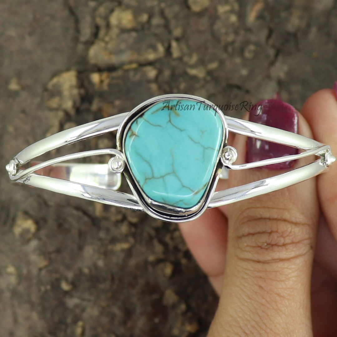Turquoise Bangel, Sterling Silver Bangle, Designer Bangle Jewelry ...