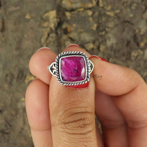 Raw Ruby Ring - Etsy