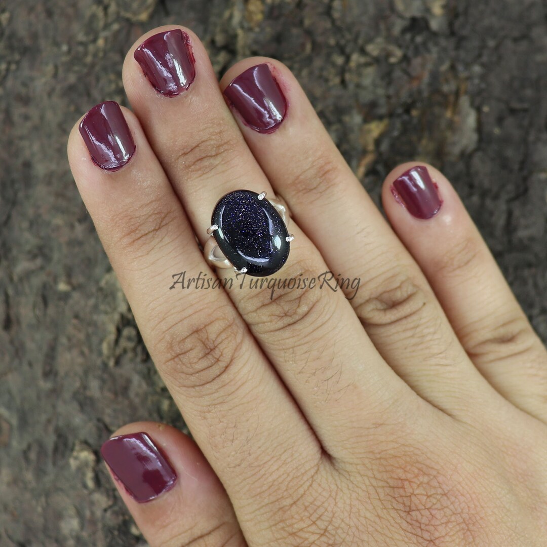 Blue Sun Sitara Ring: Handcrafted 925 Sterling Silver, Bohemian Style ...