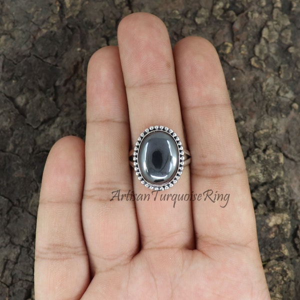 Hematite Ring - Etsy