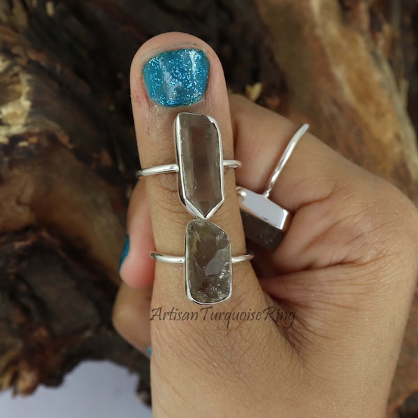 Raw Crystal Rings - Etsy