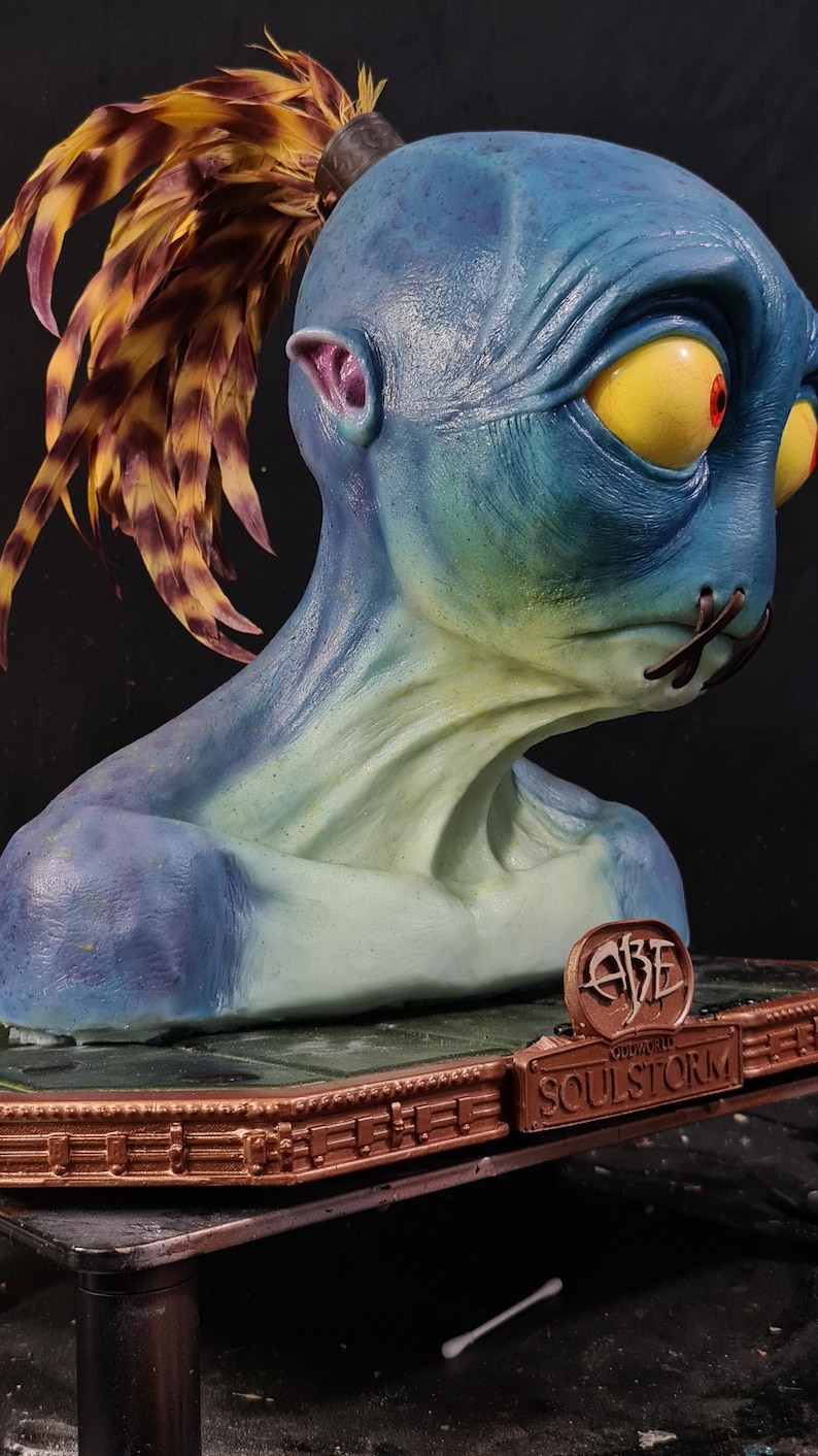 Abe - Oddworld - Lifesize Silicone Sculpture (bust) - Etsy