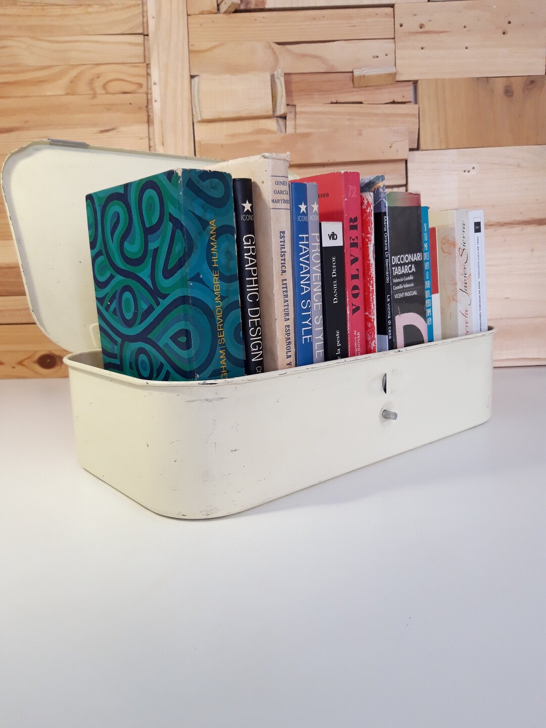 Retro Box Brabantia - Beige Color From the 70s - Metal Vintage Box - Etsy