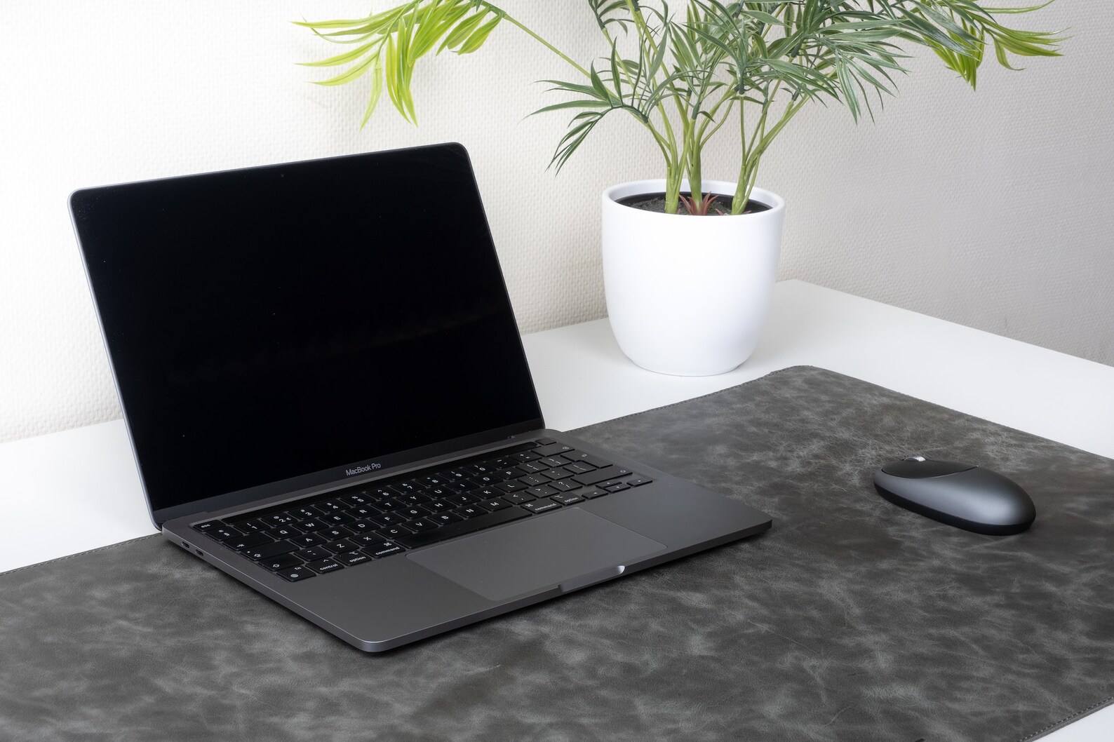 Desk mat in gray full calf leather desk pad best office gift | Etsy