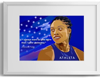 Allyson Felix Poster - Etsy