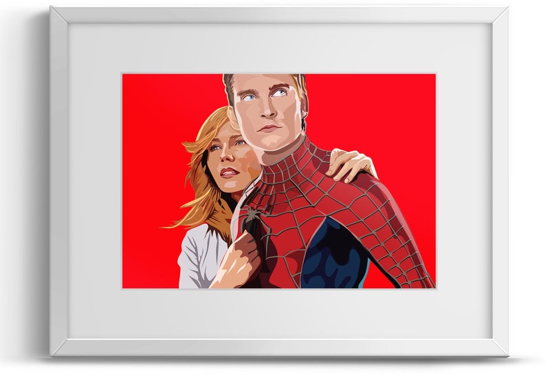 Spiderman Peter Parker & Mary Jane Wallart A2 A3 A4 A5 - Etsy