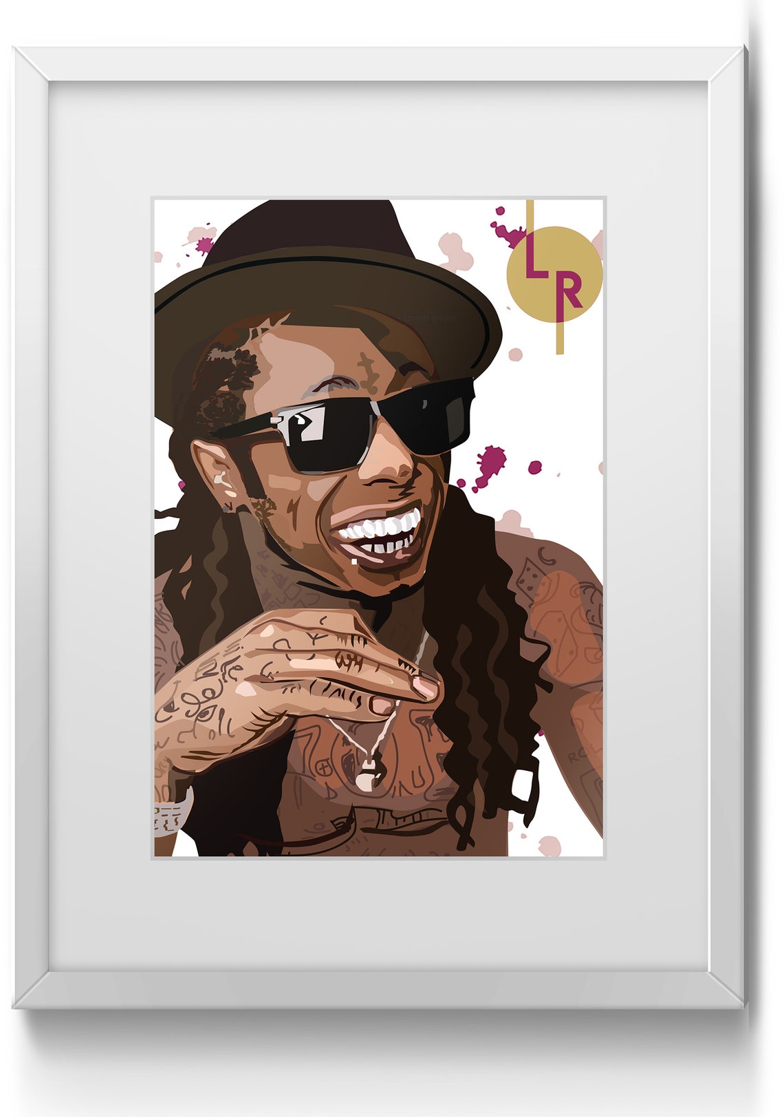 Lil Wayne Hip Hop Musician Wall Art Print A2 A3 A4 A5 Etsy