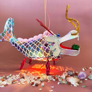 Handmade Dragon Fish Lantern, Children's Party Decor, Portable Night ...