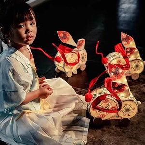 Finished Rabbit Lanterns, Auspicious Lanterns, Festival Lanterns, Mid ...