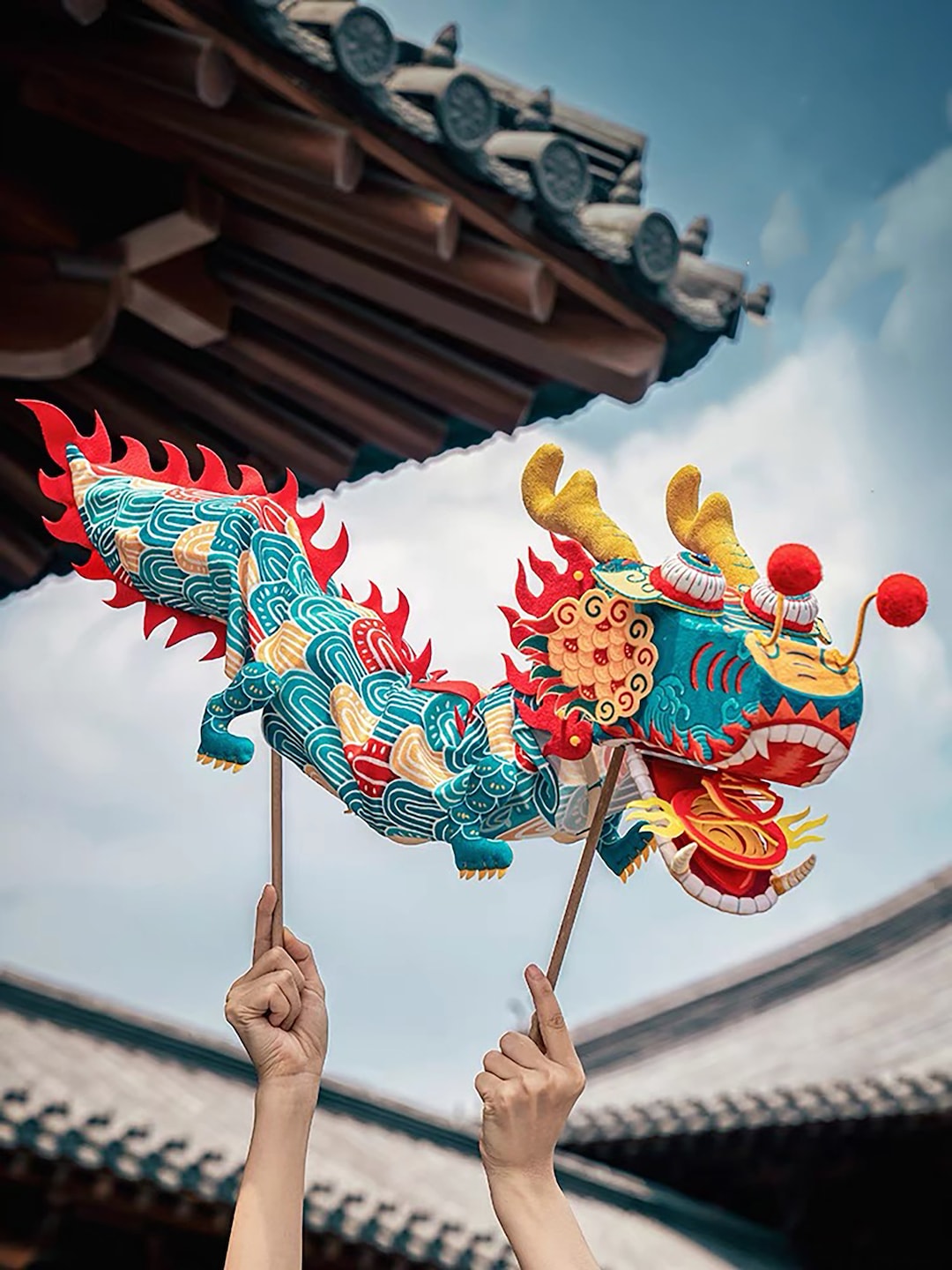 Dragon Doll, Hand-held Dragon, Bamboo Dragon, Embroidery Dragon ...