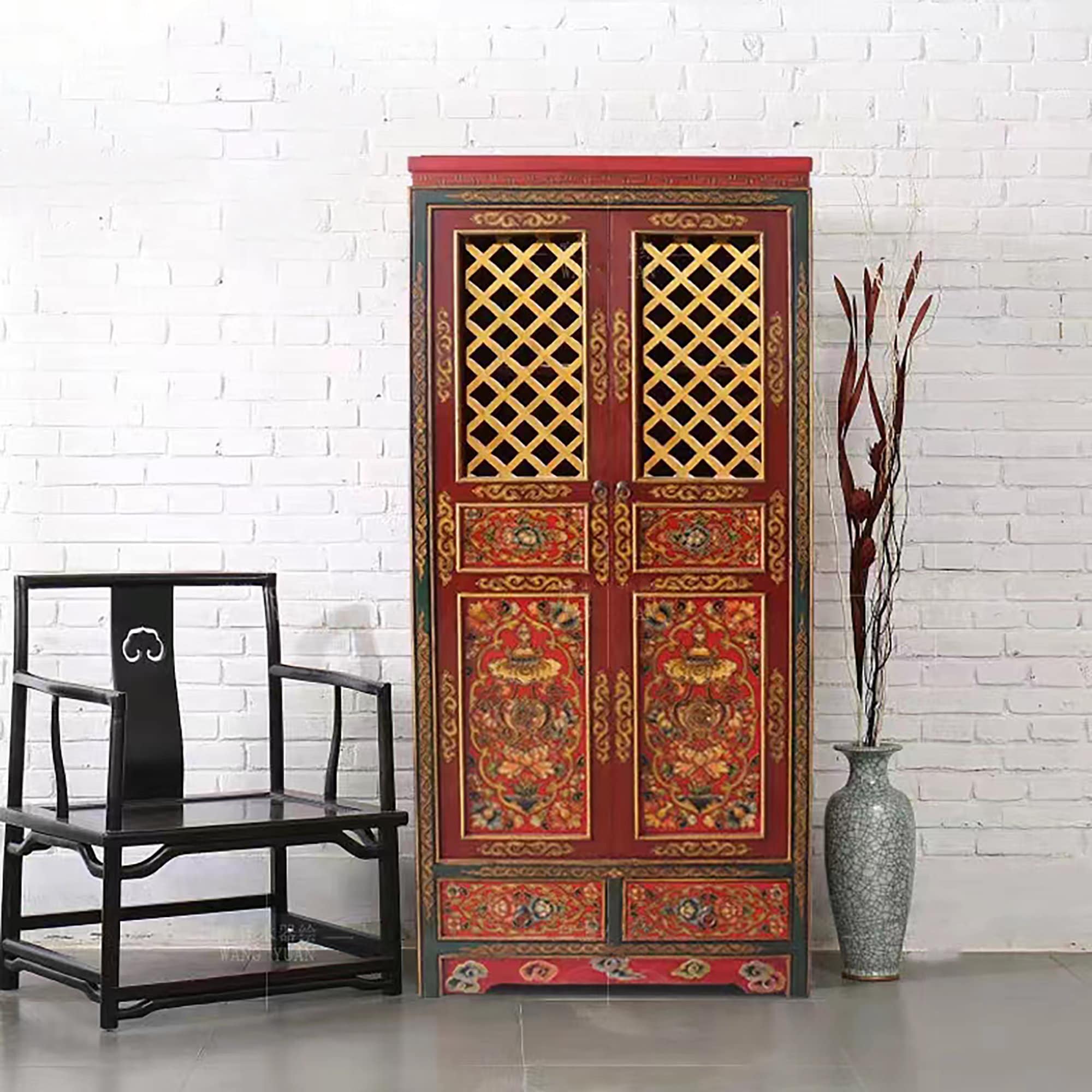 Traditional Cabinet Painted Cabinet Chinese Cabinet Ancient - Etsy
