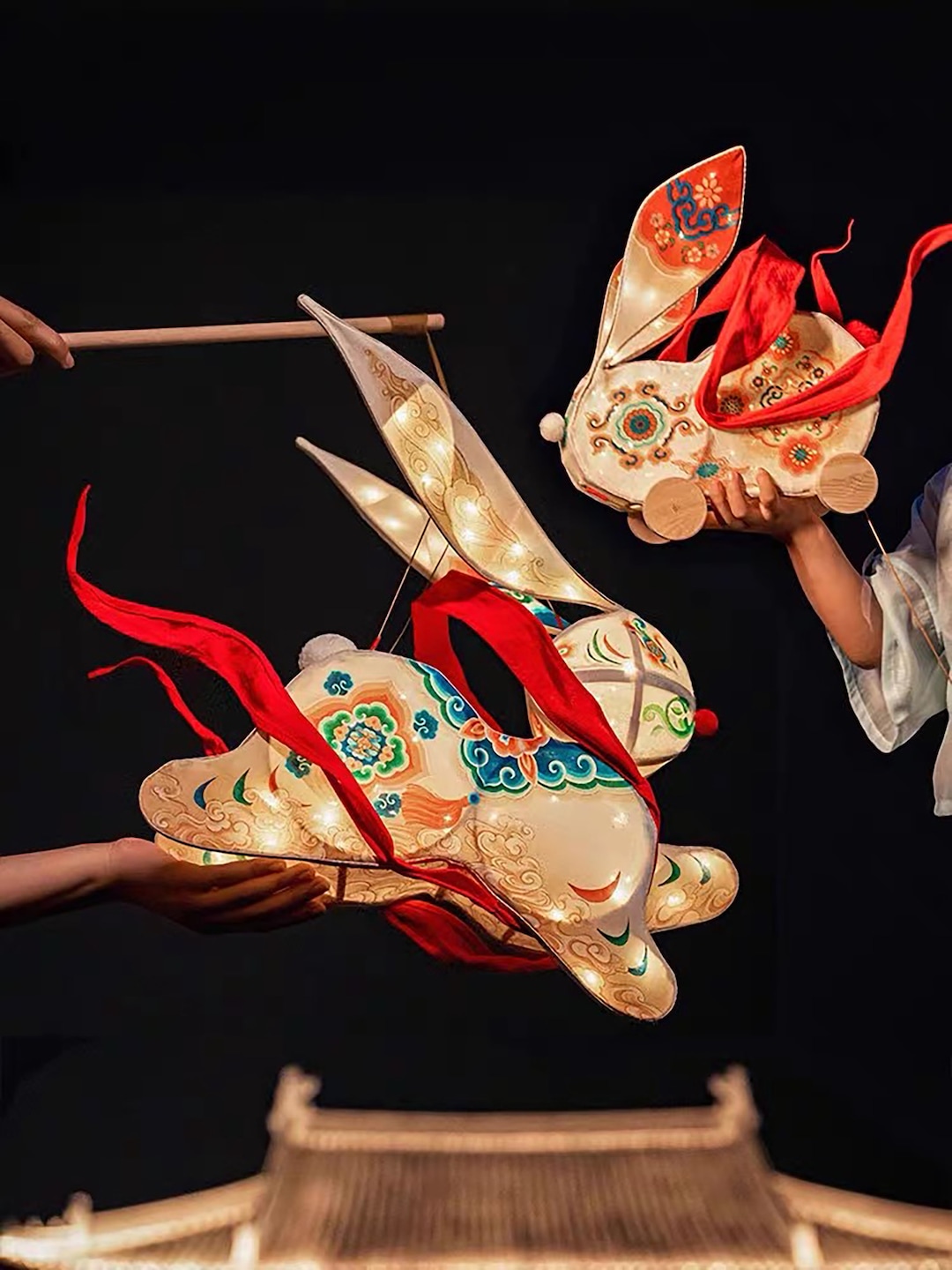 Finished Rabbit Lanterns, Auspicious Lanterns, Festival Lanterns, Mid ...