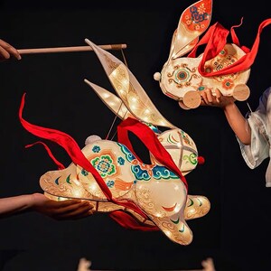 Finished Rabbit Lanterns, Auspicious Lanterns, Festival Lanterns, Mid ...