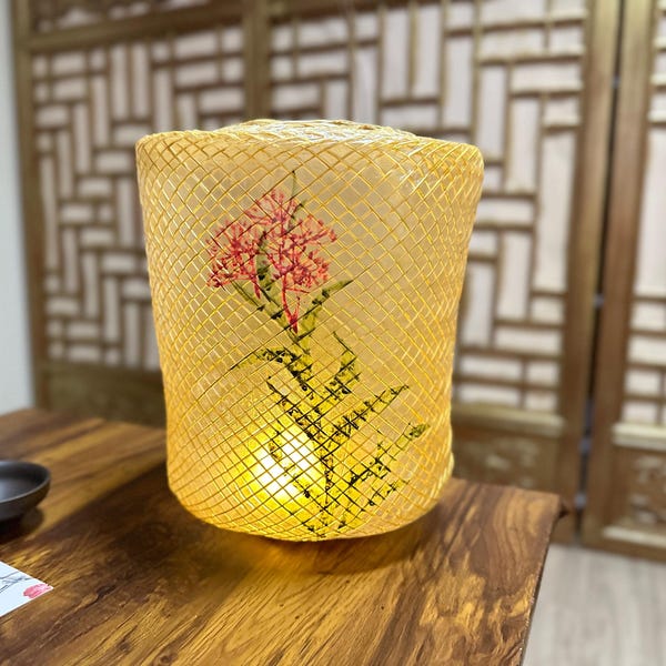Bamboo Paper Lantern - Etsy