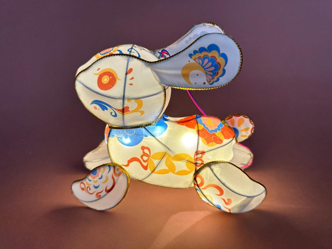 Handmade Rabbit Lantern, Festive Children's Decor, Custom Colors - Etsy