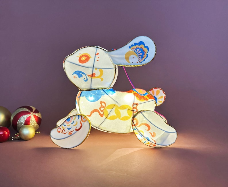 Handmade Rabbit Lantern, Festive Children's Decor, Custom Colors - Etsy
