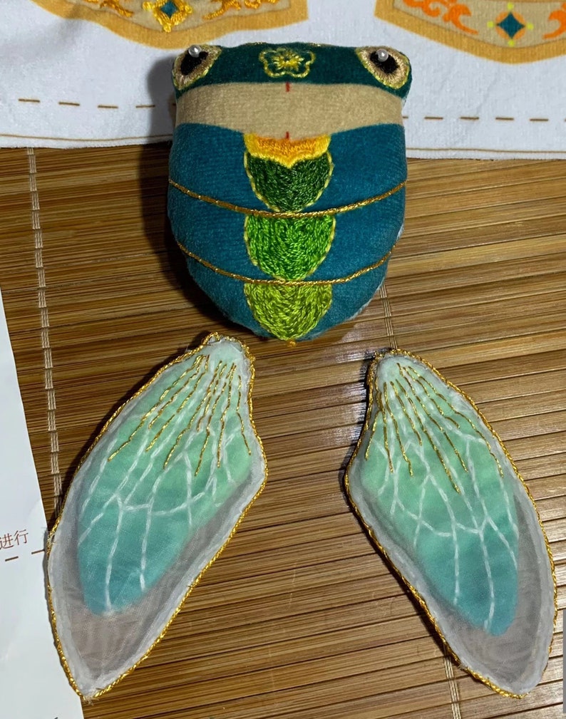Cicada Sachet Hand Embroidery Traditional Craft Decoration - Etsy