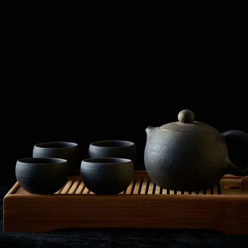 Black Tea Set - Etsy