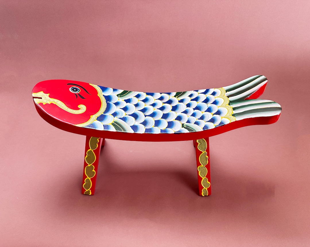 Hand-painted Bench, Fish Bench, Children's Bench, Small Bench - Etsy
