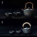Handmade Black Sandstone Tea Set, Healthy Brewing Teapot - Etsy