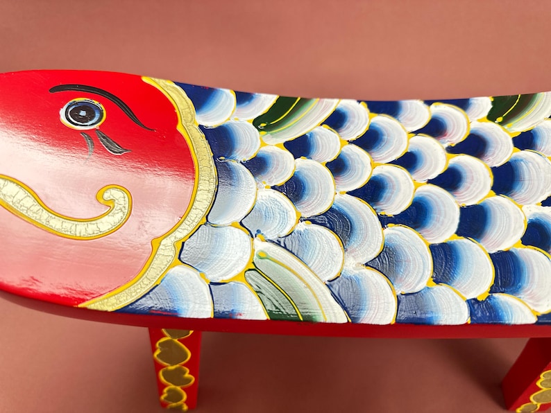Hand-painted Bench, Fish Bench, Children's Bench, Small Bench - Etsy