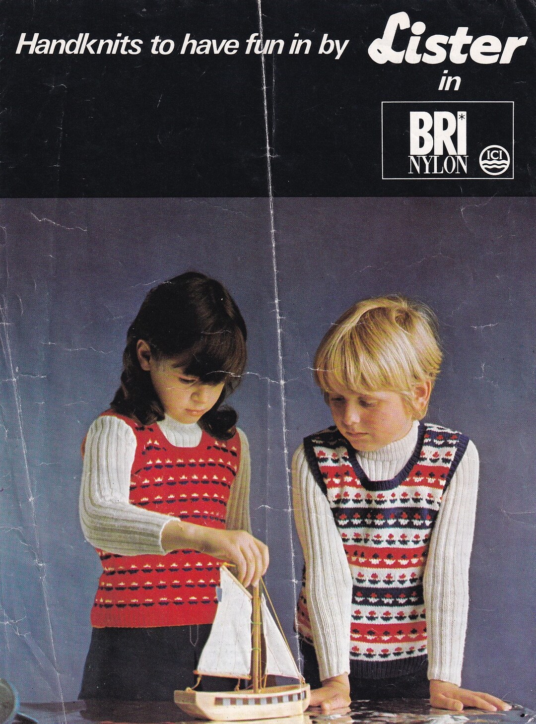 PDF Download Vintage Fair-isle Knitting Pattern - Child's Fairisle ...