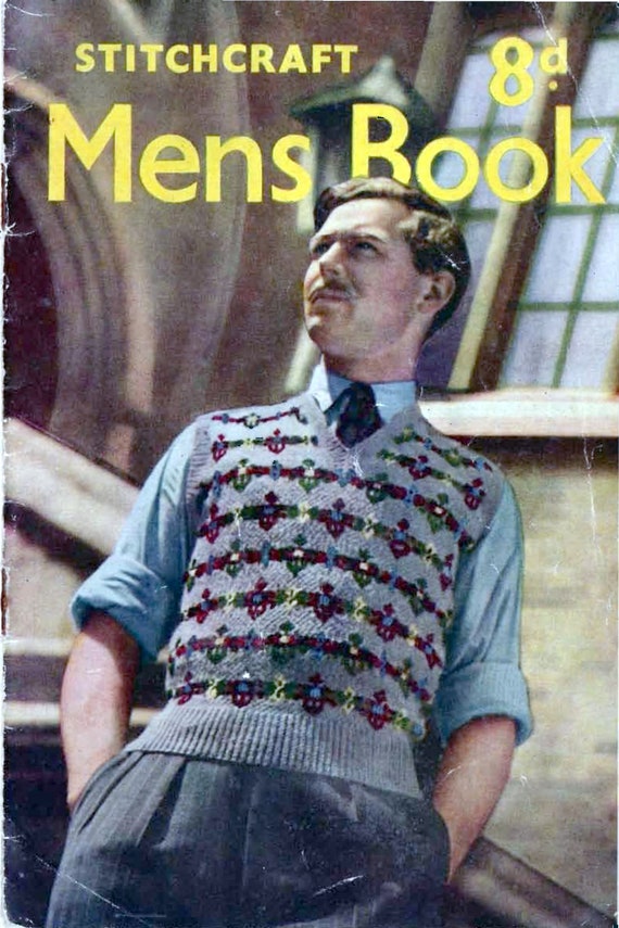 PDF Download Vintage Knitting Pattern Stitchcraft Mens Book | Etsy