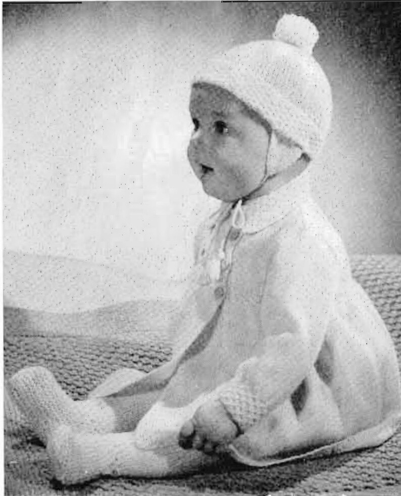 PDF Vintage Baby Knitting Patterns P&B SC34 Cardigan Ducks Coat Vest ...