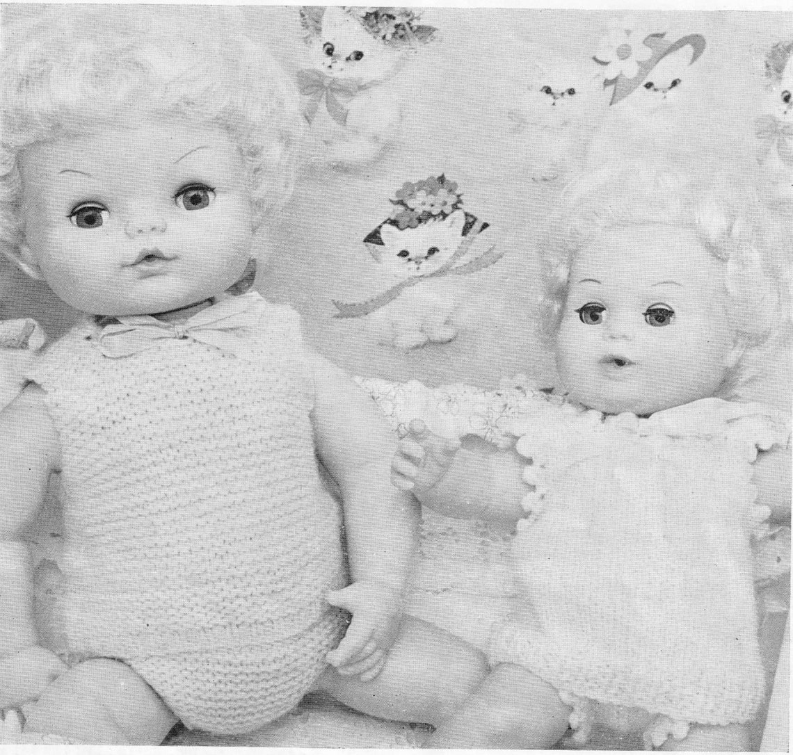 PDF Download Vintage Doll's Clothes Knitting Pattern - Hayfield 7021 ...