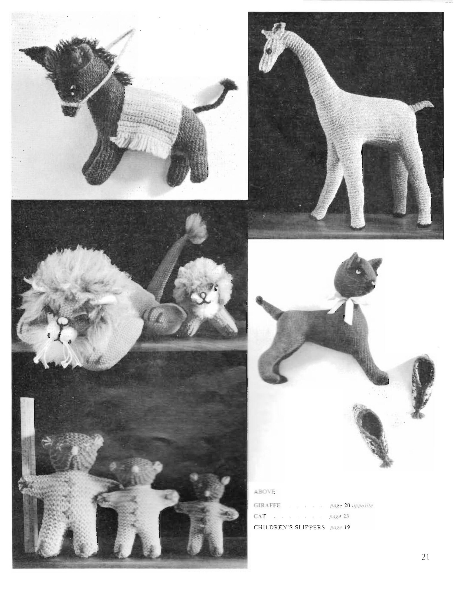 Emu B10 Novelty Knitting Patterns PDF Download Dolls Clothes Lion ...