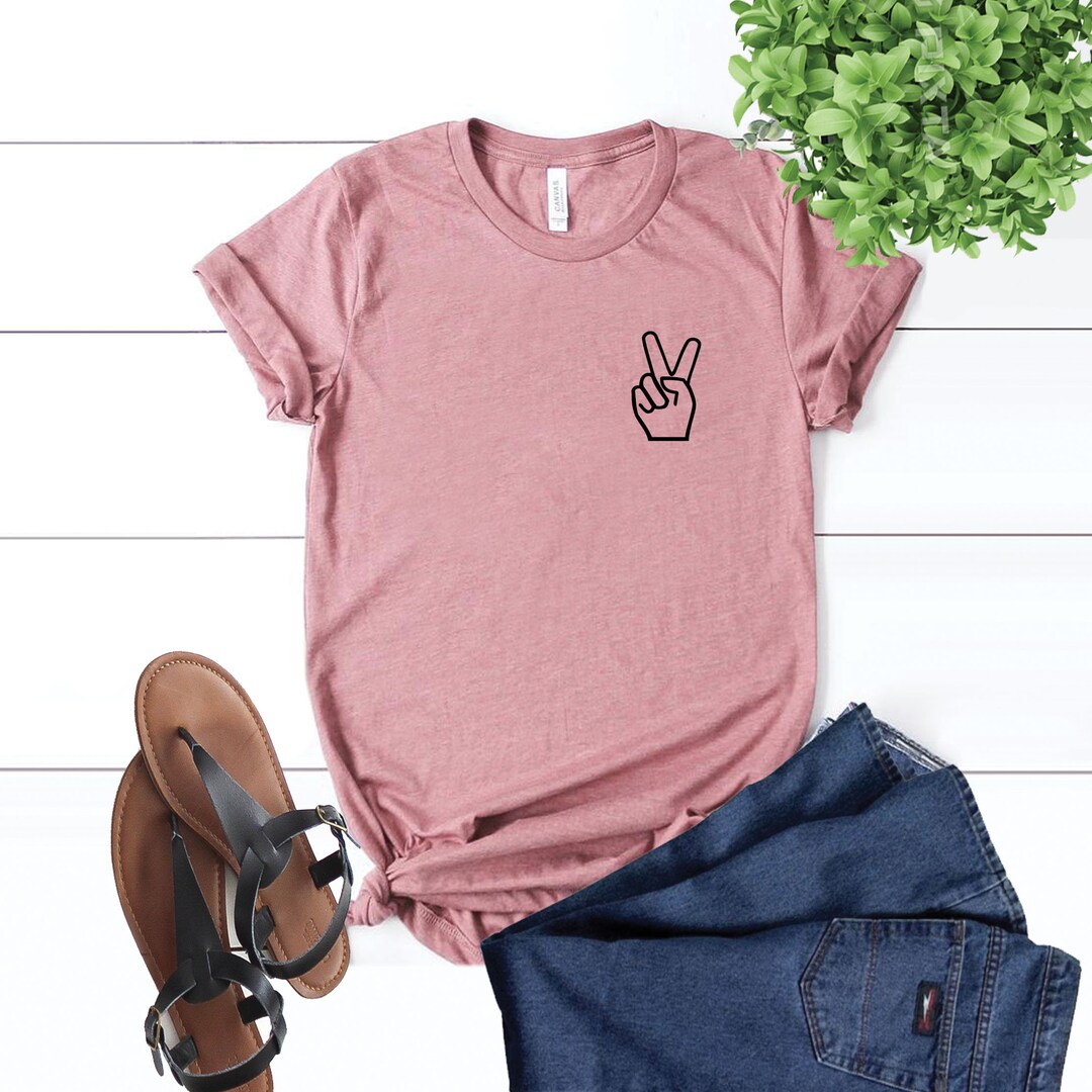 Peace Shirt Peace Hand Shirt Be Happy Shirt Peace Sign - Etsy