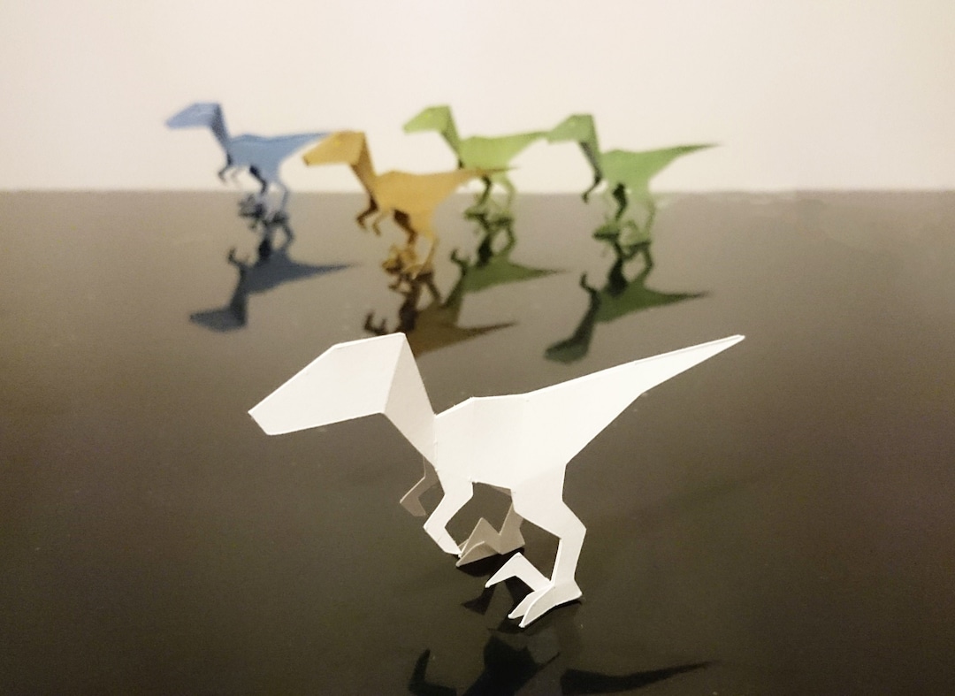 Pack of Raptors to Download - Papercraft in Colors or Coloring - Etsy