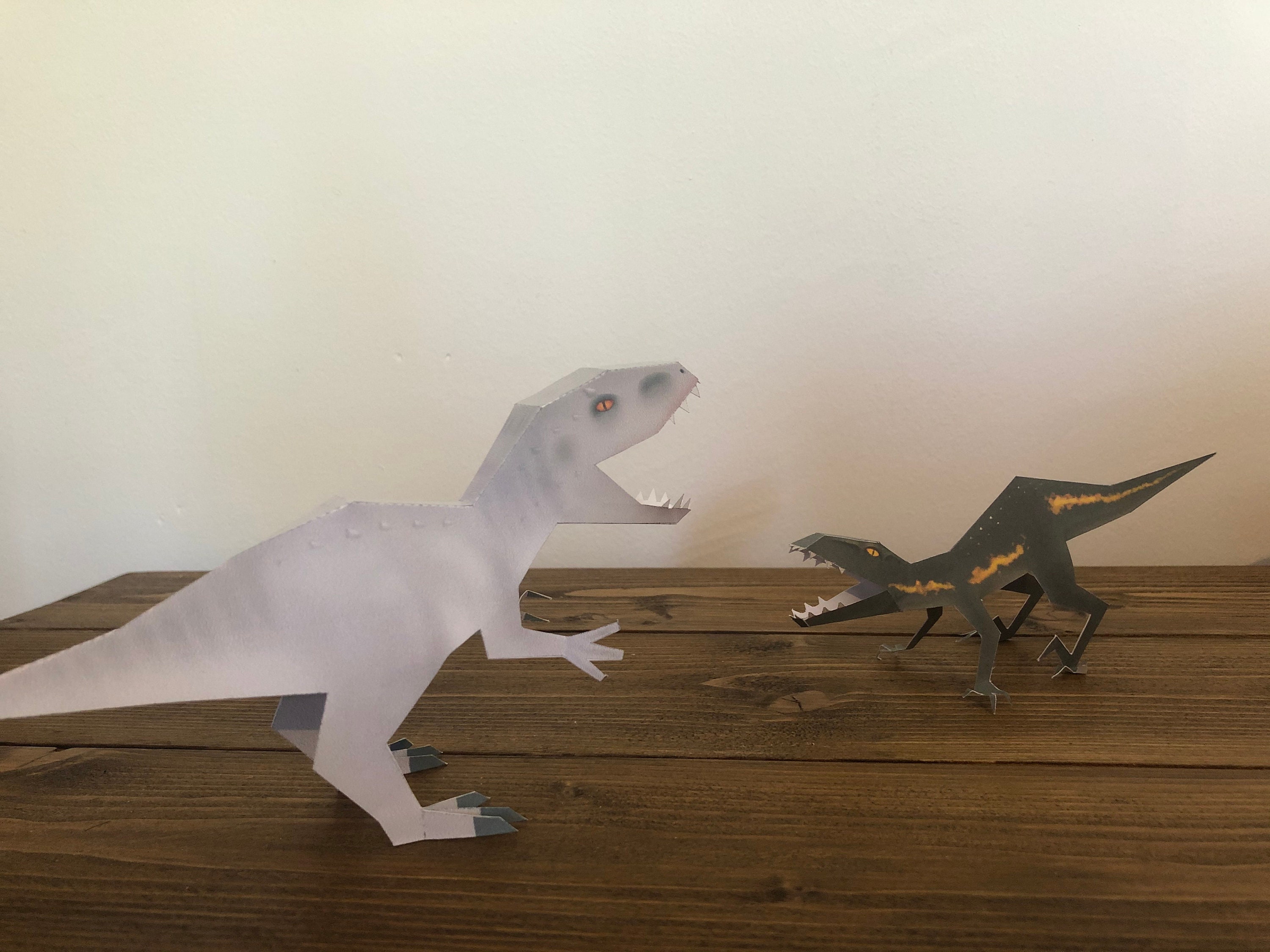Indominus Rex para descargar Papercraft en color o colorear - Etsy México