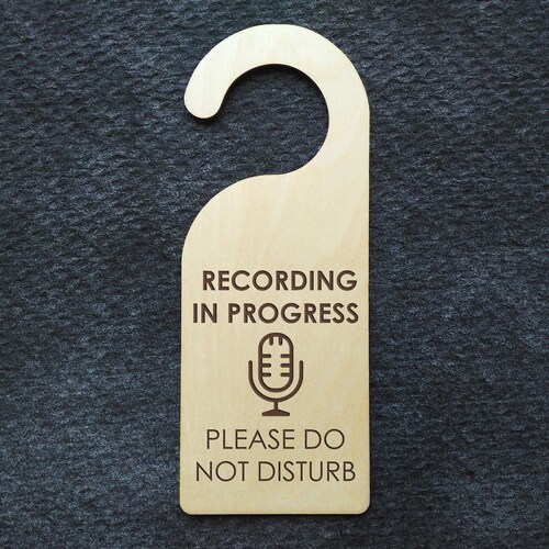 Do Not Disturb Recording in Progress Engraved Door Hanger Sign - Etsy