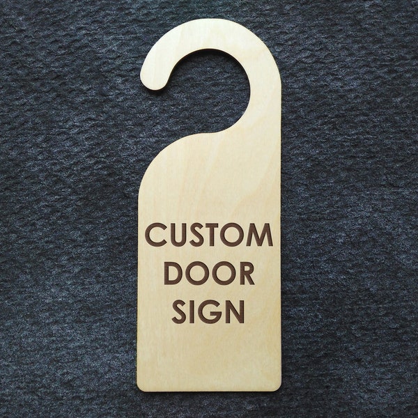 Custom Doorknob Sign - Etsy