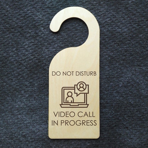 Meeting in Progress Do Not Disturb Door Hanger Sign - Etsy