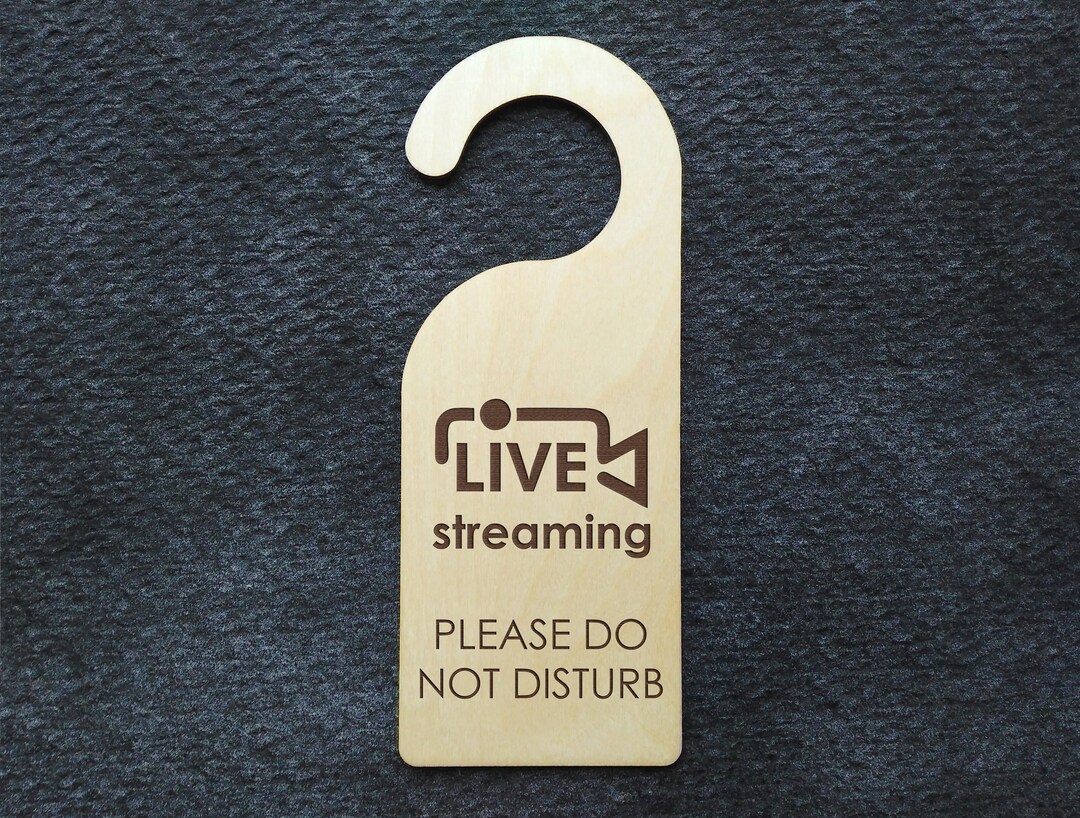 Live Streaming Do Not Disturb Personalized Door Hanger Do - Etsy