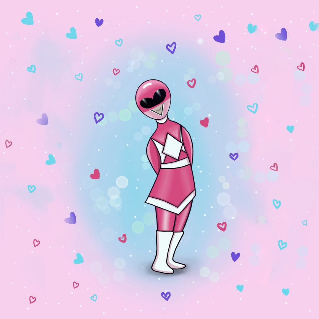 Pink Power Ranger Printable Digital Art Instant Download A4 - Etsy